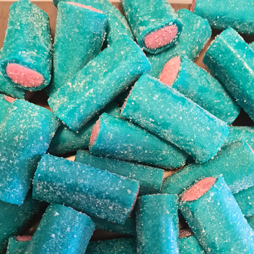 Mini Jumbo Raspberry Tubes – Sweet Pickings